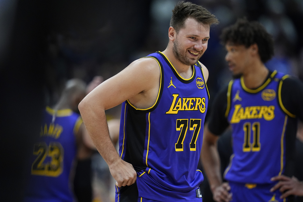 Lakers snap Nuggets' 9-game winning streak behind Luka Doncic's best game yet for LA - The ...