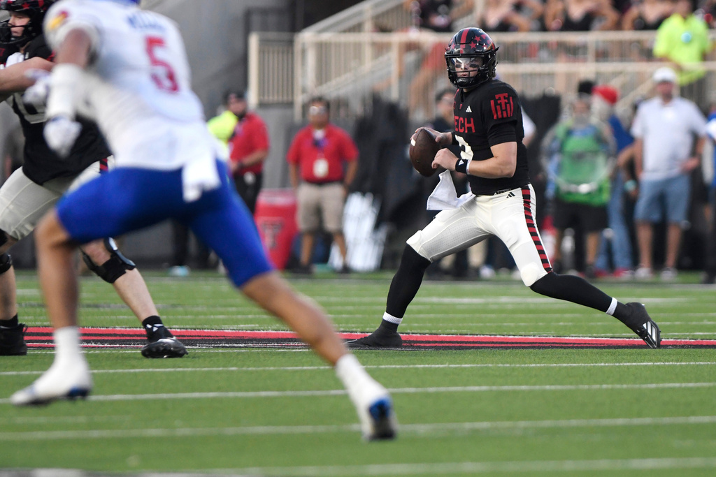 QB Behren Morton won't return for No. 9 Texas Tech against Kansas after ...