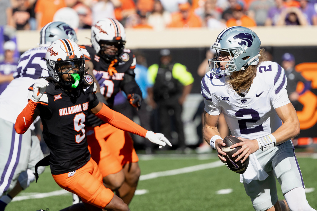 Kansas State forces 5 turnovers to edge Oklahoma State 14-6 - Harrison ...