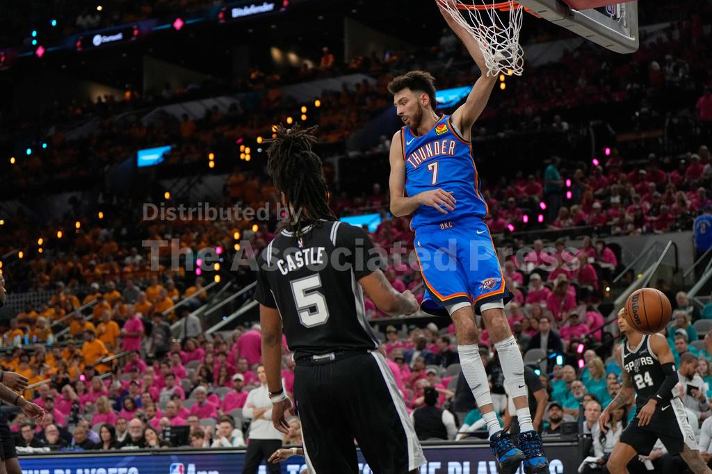 Gilgeous-Alexander, bench propel Thunder past Spurs 123-108 after ...