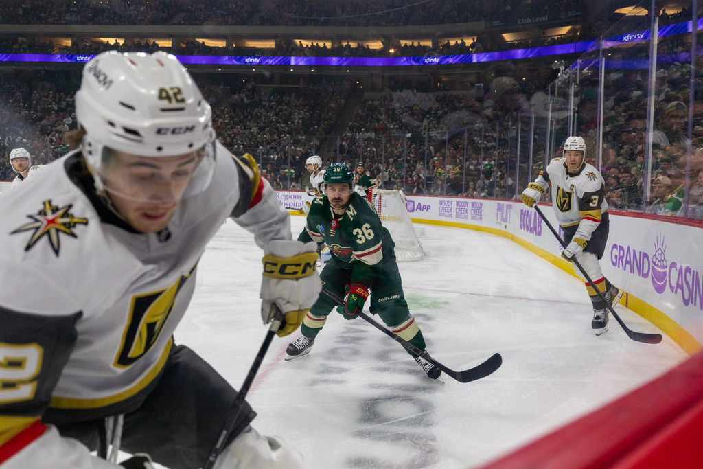 Kaprizov scores on late OT power play to left Wild past Golden Knights ...