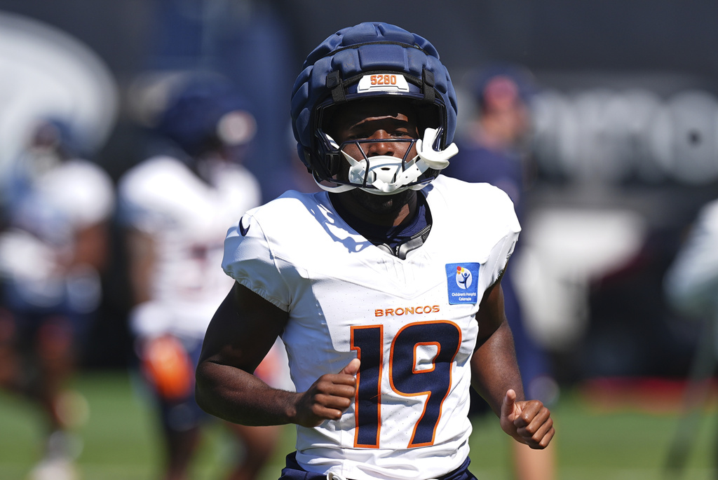 Broncos' Marvin Mims Jr. leaves practice because of groin injury, team not overly concerned ...