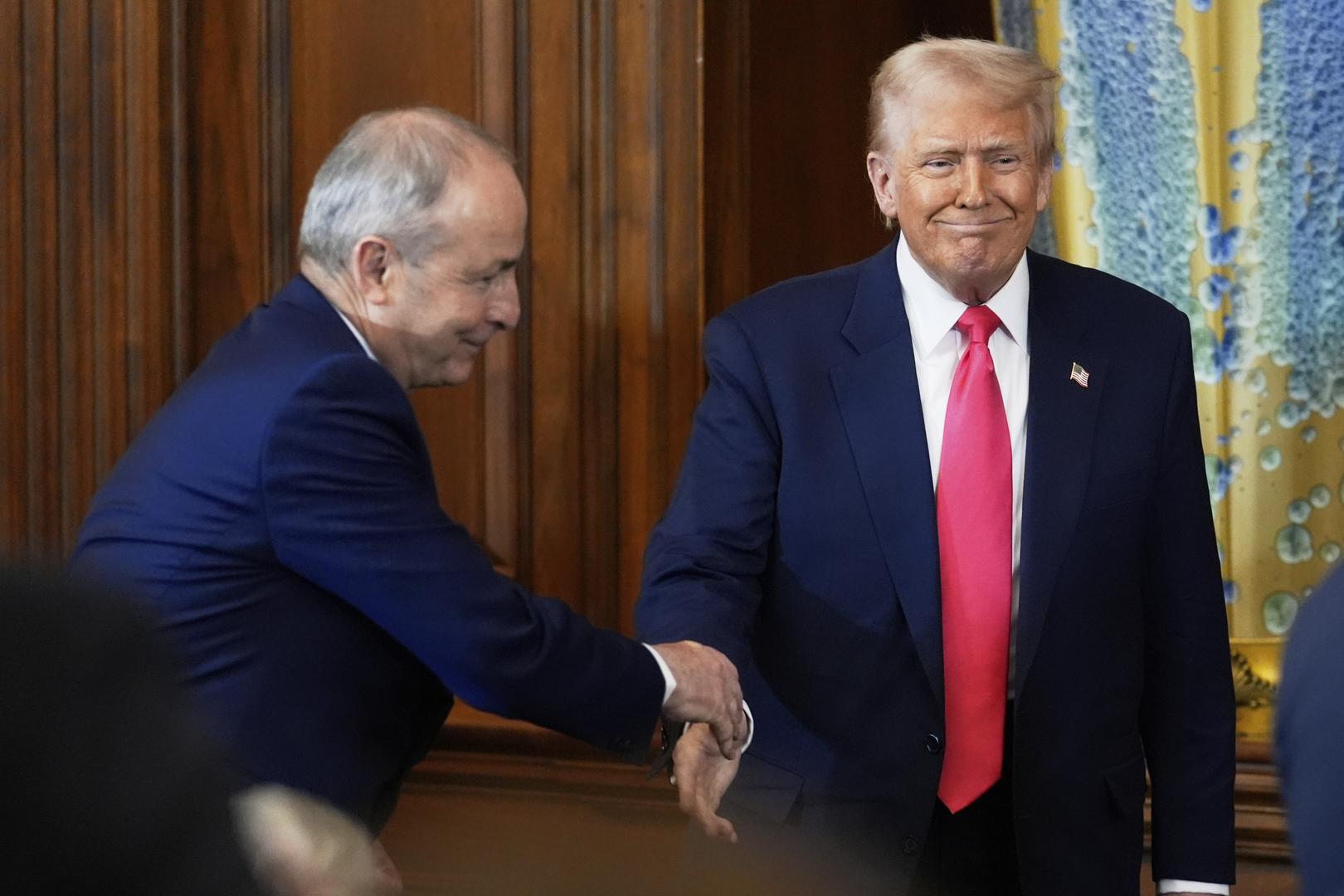 Trump says Ireland cheats the US as its leader joins him to celebrate ...