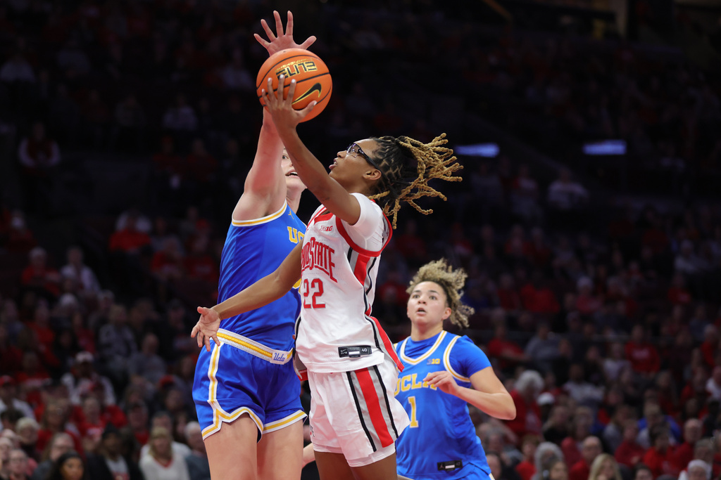 AP women's basketball player of the week is No. 14 Ohio State's Jaloni ...
