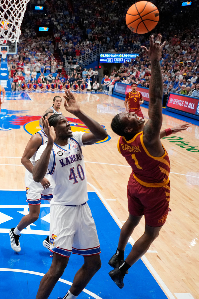 Kansas hands No. 2 Iowa State its 1st loss of the season with dominant ...
